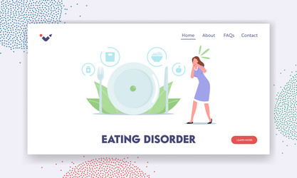 Banners for eating disorder Royalty Free Vector Image