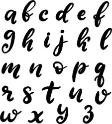 Hand drawn lettering font alphabet Royalty Free Vector Image