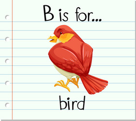 Letter B Flashcard: Bat Royalty Free Vector Image