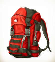 Red backpack icon Royalty Free Vector Image - VectorStock