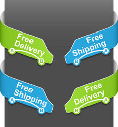 Left and right side signs - contact us e-mail Vector Image