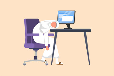 Business flat cartoon style drawing depressed Vector Image