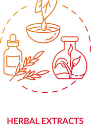 Herbal extracts concept icon Royalty Free Vector Image