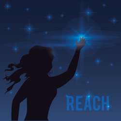 Reach for star Royalty Free Vector Image - VectorStock