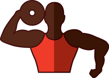 Strong man human figure Royalty Free Vector Image