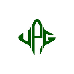 Upg letter logo creative design with graphic Vector Image