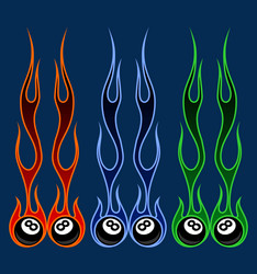 Burning ball fire Royalty Free Vector Image - VectorStock