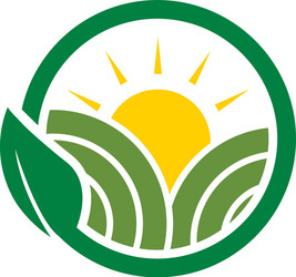 Agriculture logo design template Royalty Free Vector Image