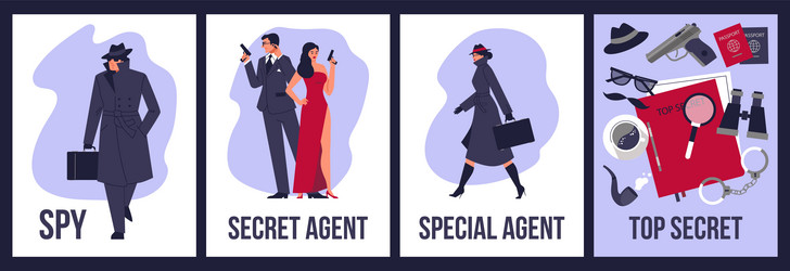 Detective Poster Spy Vector Images (over 160)