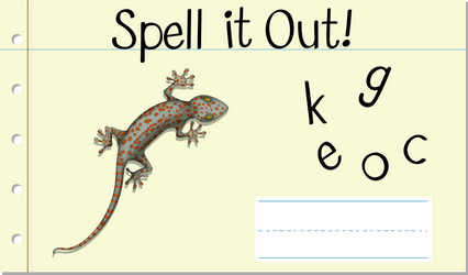 Lizard Flashcards Vector Images (58)