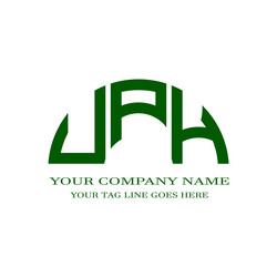 Uph letter logo creative design with graphic Vector Image