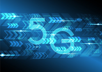 5g technology abstract arrow background Royalty Free Vector