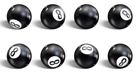 Eight ball set realistic 8 Royalty Free Vector Image
