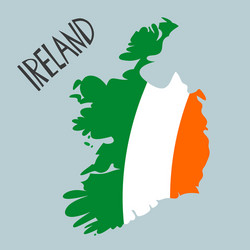 Map with national flag Royalty Free Vector Image
