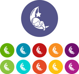 Sleeping girl icon cartoon style Royalty Free Vector Image