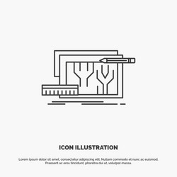 Architecture blueprint circuit design engineering Vector Image