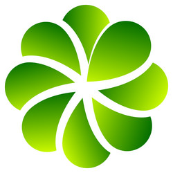 Concentric leaf shape for nature ecological Vector Image