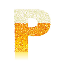 Alphabet in form lemonade or beer Royalty Free Vector Image