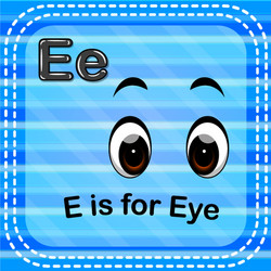 Flashcard letter e is for egg Royalty Free Vector Image