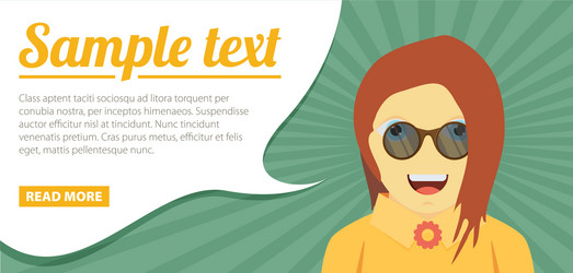 Fun concept flat design horizontal layout Vector Image