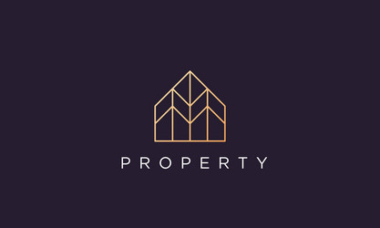 Luxury design symbol for real estate company Vector Image