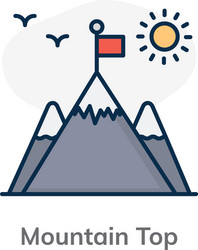Mountain top Royalty Free Vector Image - VectorStock