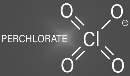 Perchlorate chemical structure skeletal formula Vector Image