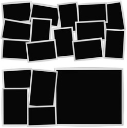 Photo frame template design white border Vector Image