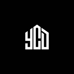 Ycd letter logo design on black background Vector Image