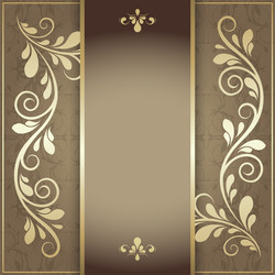 Golden background card invitation or menu Vector Image