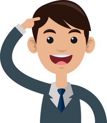 Man pointing head icon Royalty Free Vector Image