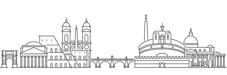 Single continuous line drawing colosseum Vector Image