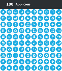 100 app icons Royalty Free Vector Image - VectorStock
