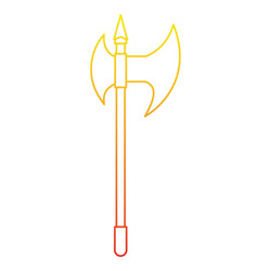 Isolated polearm weapon medieval icon Royalty Free Vector