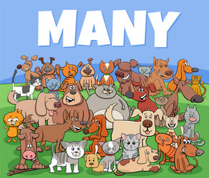 Many cartoon people comic characters group Vector Image