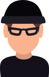 Balaclava person avatar criminal man robber head Vector Image