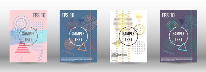 Future template with memphis elements Royalty Free Vector