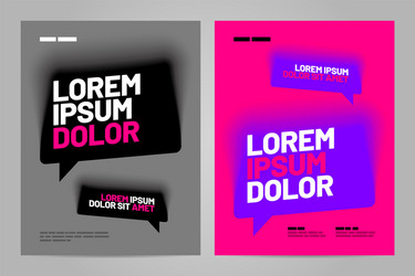 Set creative graphic design layout typography Vector Image