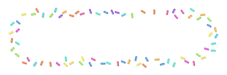 Sprinkles grainy frame on a transparent background