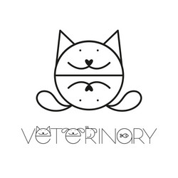 Veterinary design template Royalty Free Vector Image