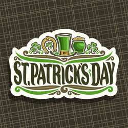 Logo for saint patricks day Royalty Free Vector Image