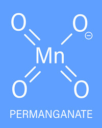 Permanganate chemical structure skeletal formula Vector Image
