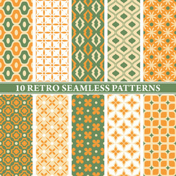 Vintage different seamless patterns tiling Vector Image