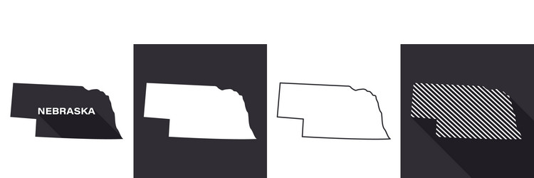 Nebraska State Shape Vector Images (over 290)