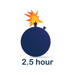 1 hour clock bomb Royalty Free Vector Image - VectorStock