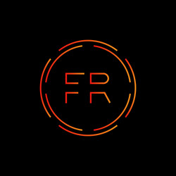 Initial letter fr logo design template creative Vector Image