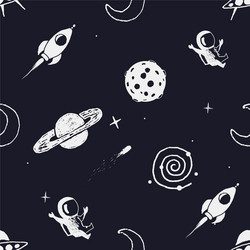 Astronomic seamless pattern Royalty Free Vector Image