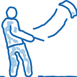 Bully man doodle icon hand drawn Royalty Free Vector Image