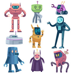 Set of cartoon robots Royalty Free Vector Image