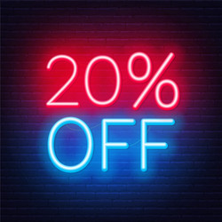 Neon off sign color set Royalty Free Vector Image